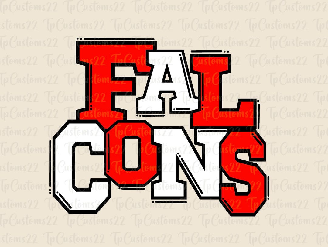 Falcons Red Football PNG, School Mascot Png, Red and White Falcons ...