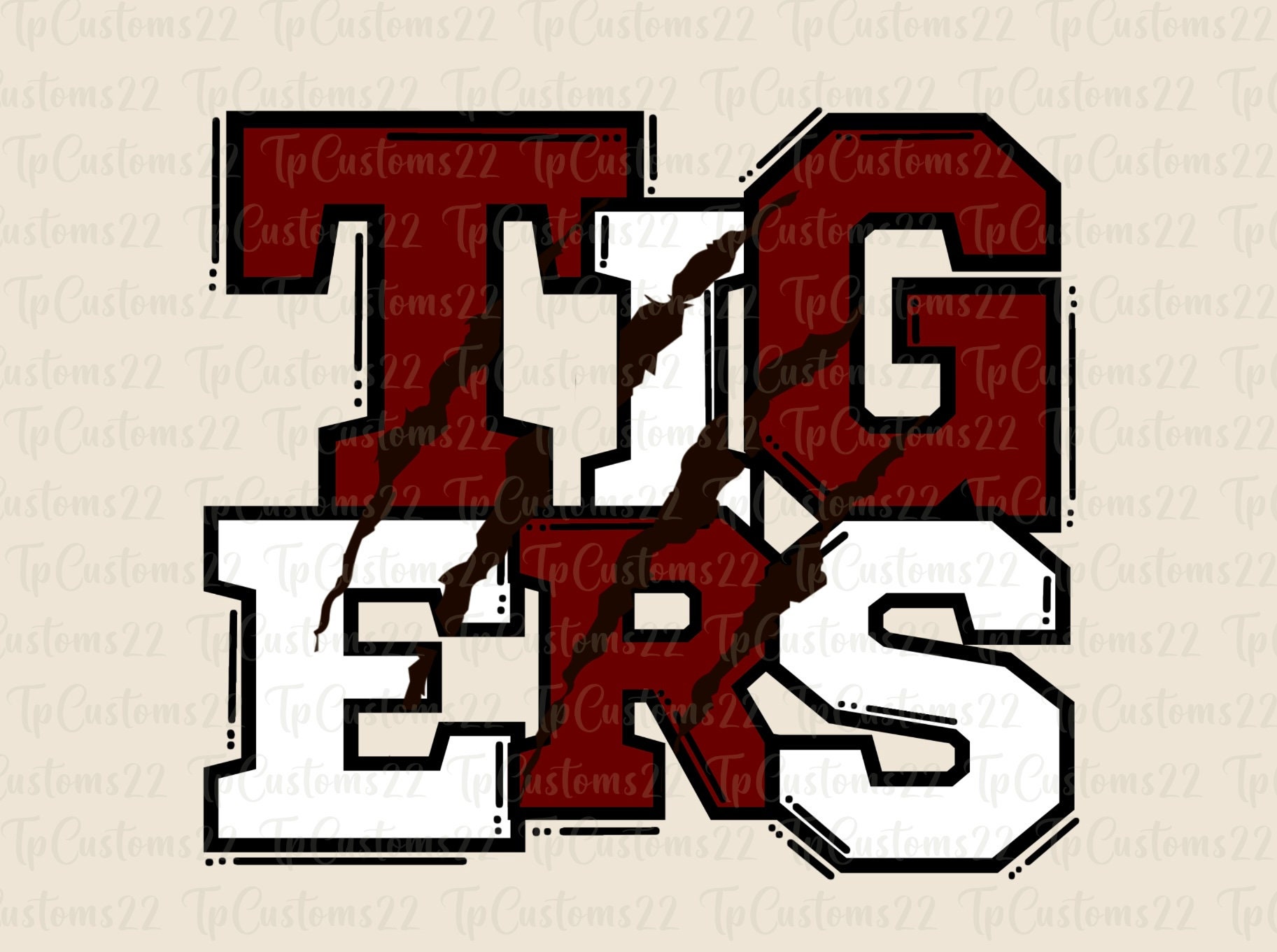 Tigers Maroon Football PNG, School Mascot Png, Maroon and White Tigers ...