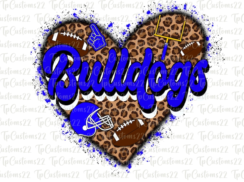 Bulldogs Football PNG, Football Png, Blue and White Bulldogs, Football ...