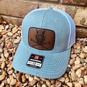 Hog Hunting, Boar Hunter, Feral Hogs Fishing, Leather Patch Hat ...