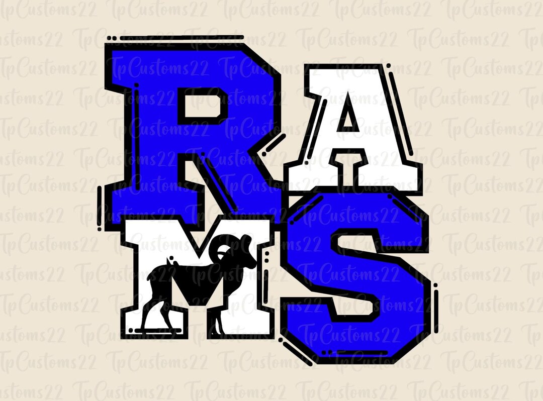Rams Blue Football PNG, School Mascot Png, Blue and White Rams ...