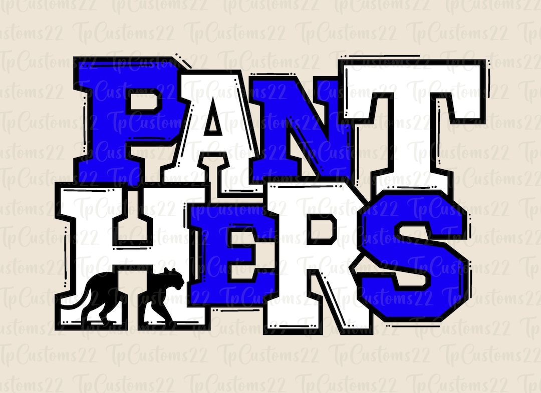 Football Panthers PNG, Football Png, Blue and White Panthers, Football ...