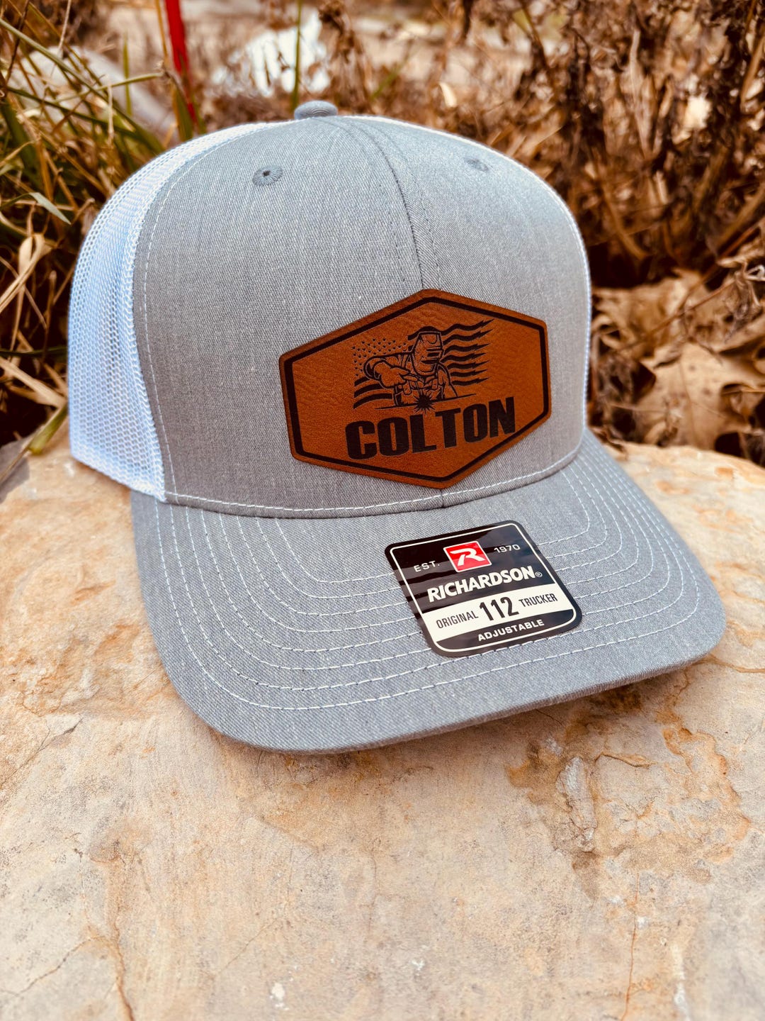 Personalized Welding Hat, Welding Hat, Welding Leather Patch Hat ...