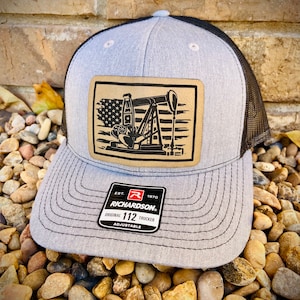 Oilfield Hat, Oilfield Worker Hat, Oil Rig Leather Patch Hat ...