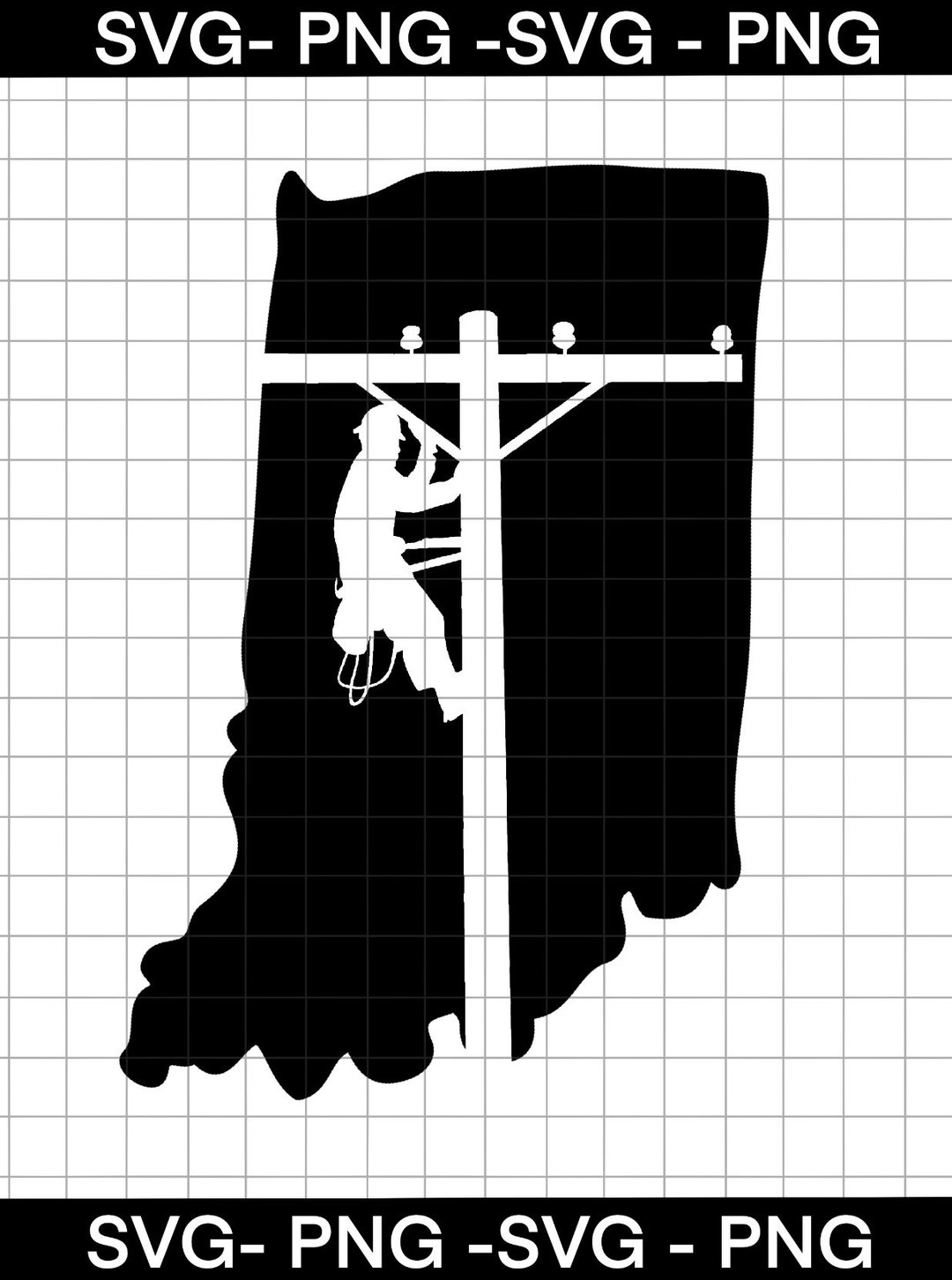 Indiana Lineman SVG , Lineman PNG, Roughneck PNG, Lineman Png ...