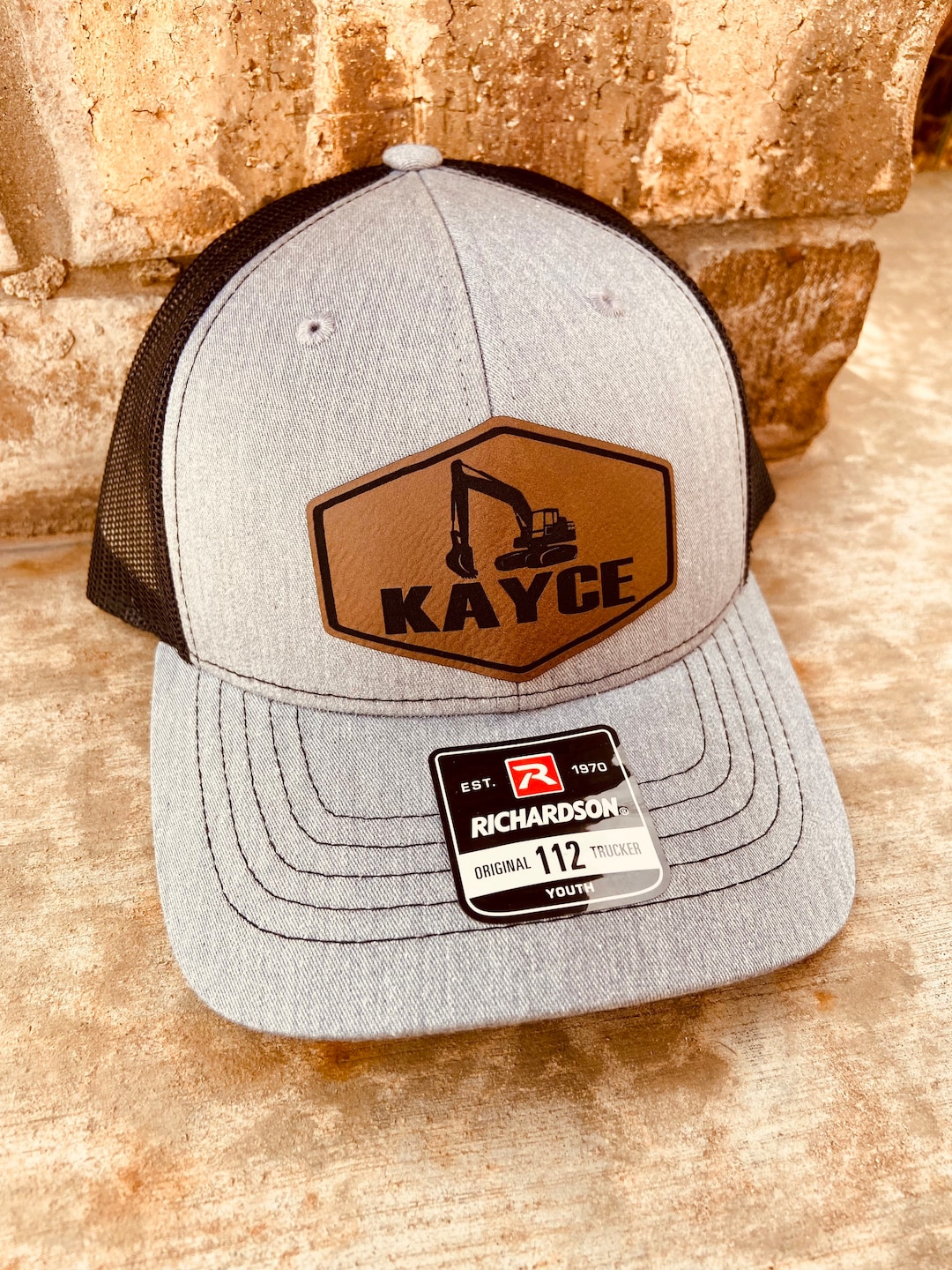 Kids Name Personalized Hat, Excavator Hat, Personalized Boys Hat ...