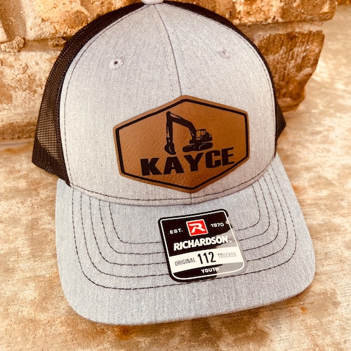 Kids Name Personalized Hat Excavator Hat Personalized Boys - Etsy