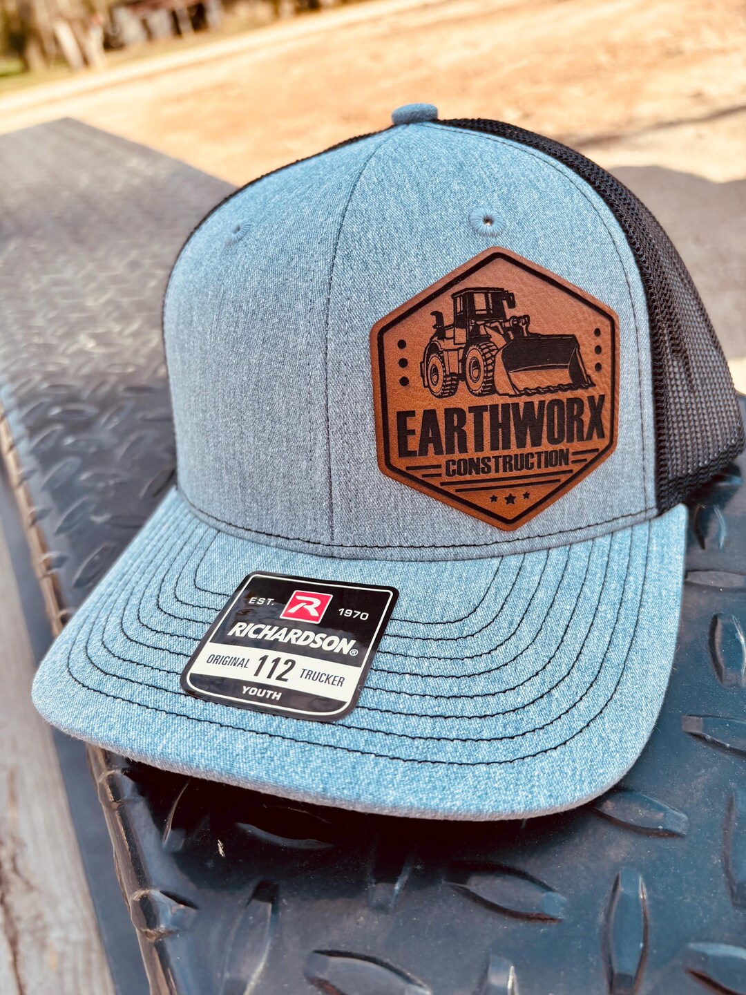 Custom Youth Contruction Company Leather Hat, Company Hat, Construction ...