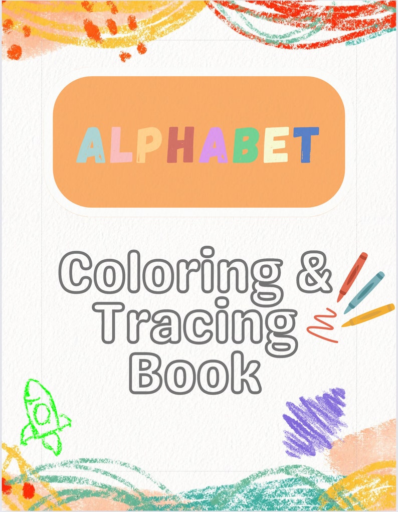 Alphabet Coloring and Tracing Book - Etsy