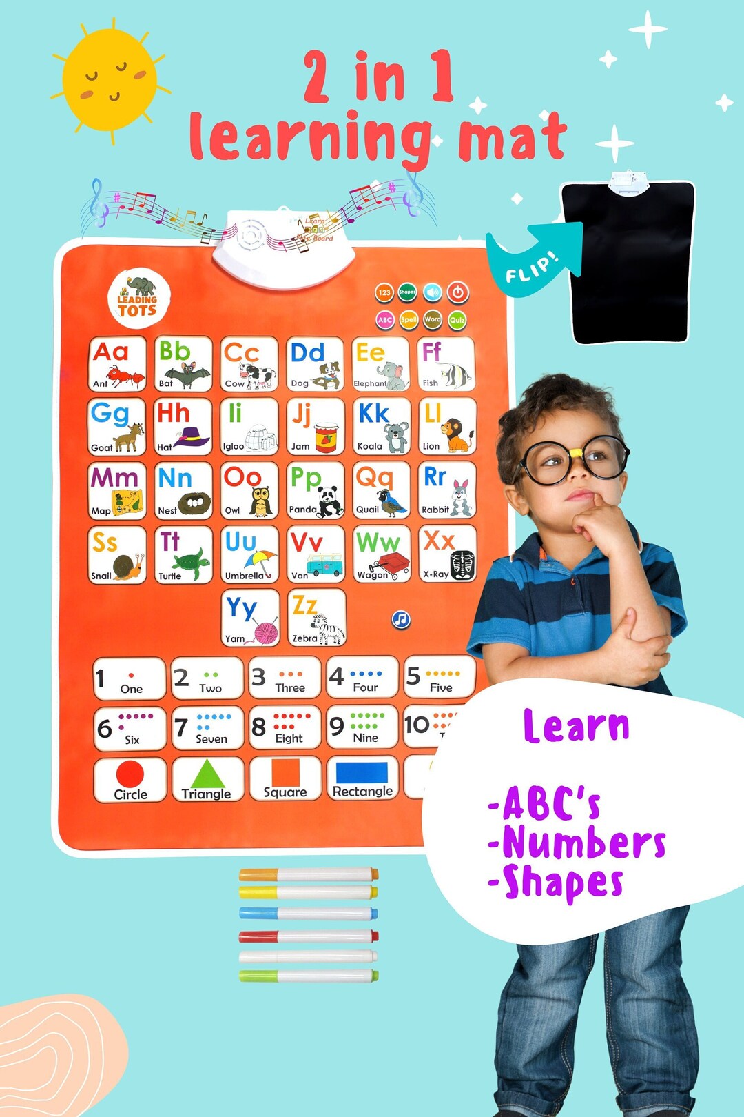 2 in 1 ABC Toddler Toy Talking ABC Chart ABC Learning - Etsy