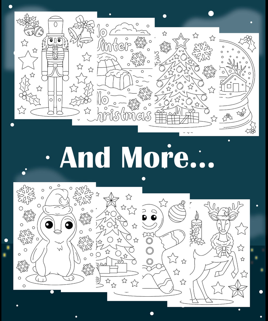 Christmas Coloring Pages for Kids, Christmas Coloring Book, Christmas ...