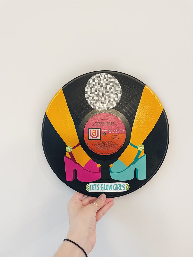 Custom Painted Vinyl Record | Custom Hand Painted Record | Custom Vinyl ...