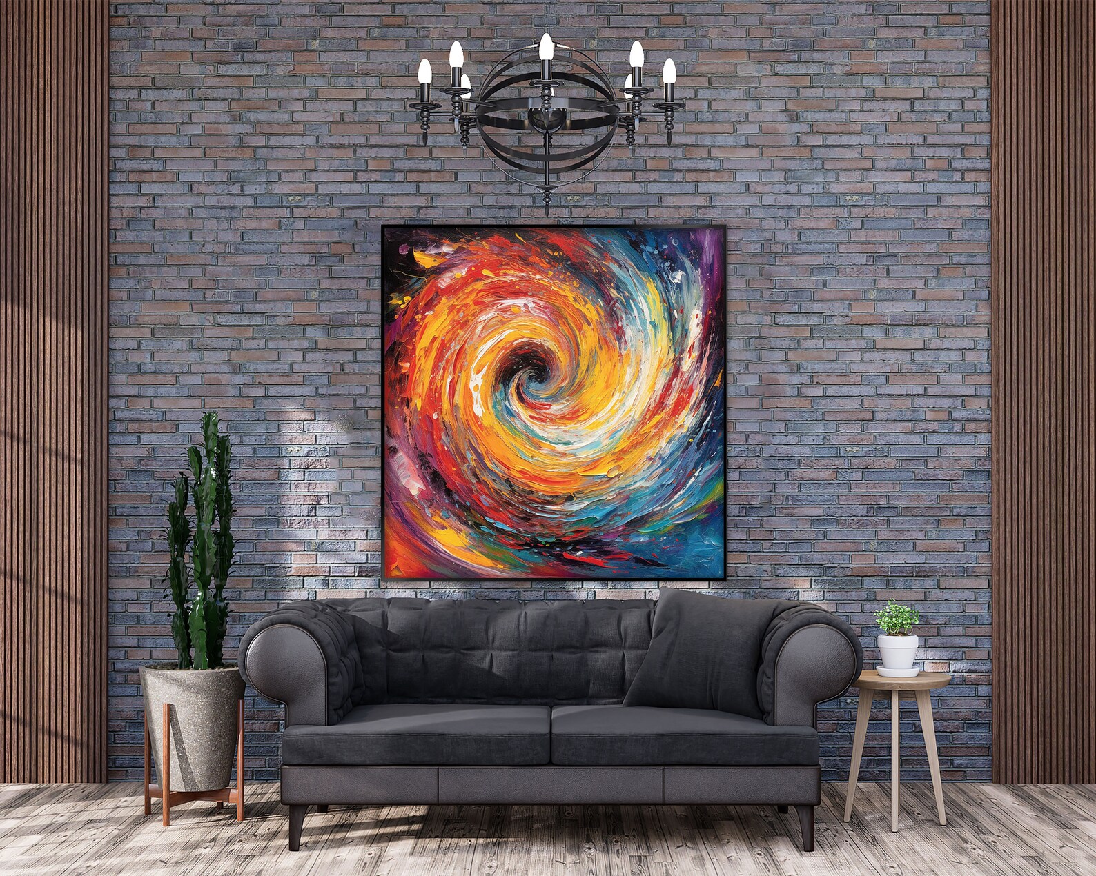 Colorful Hurricane 100% Handmade, Textured Painting, Acrylic Abstract ...