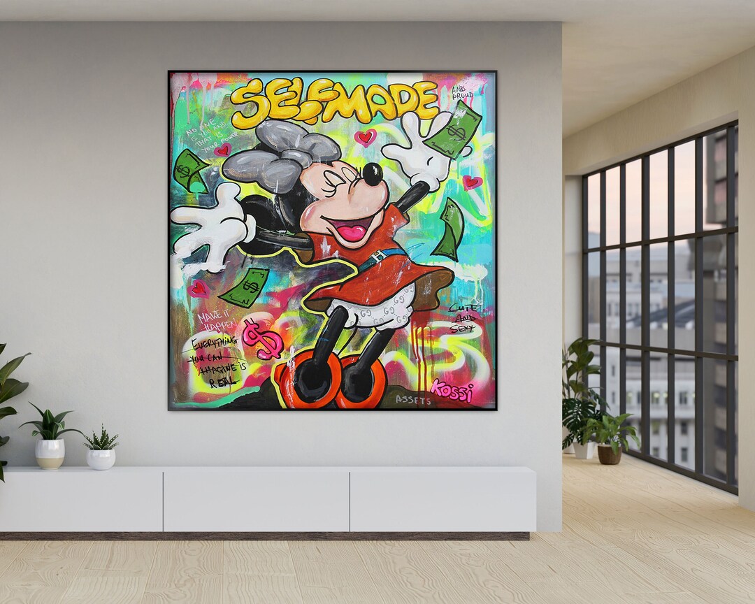 Selfmade Money Minnie Mouse 100% Hand Painted Original - Etsy