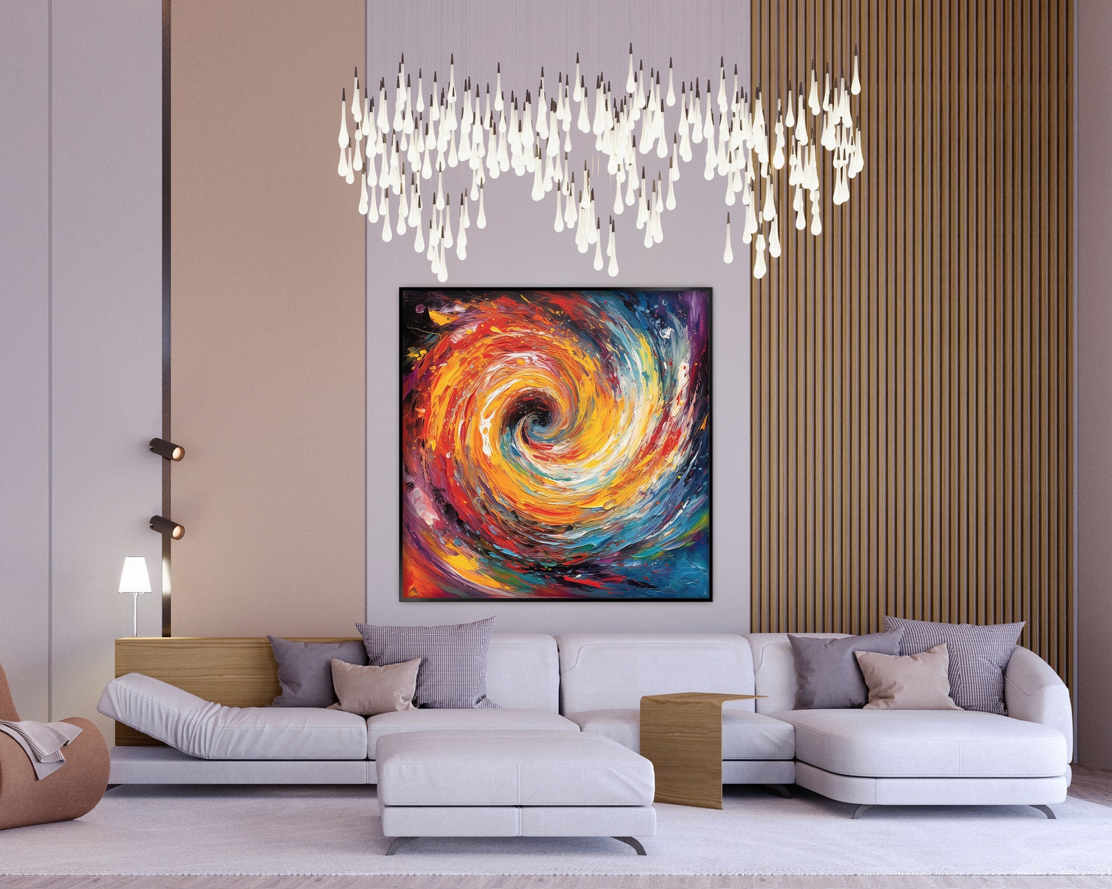 Colorful Hurricane 100% Handmade, Textured Painting, Acrylic Abstract ...