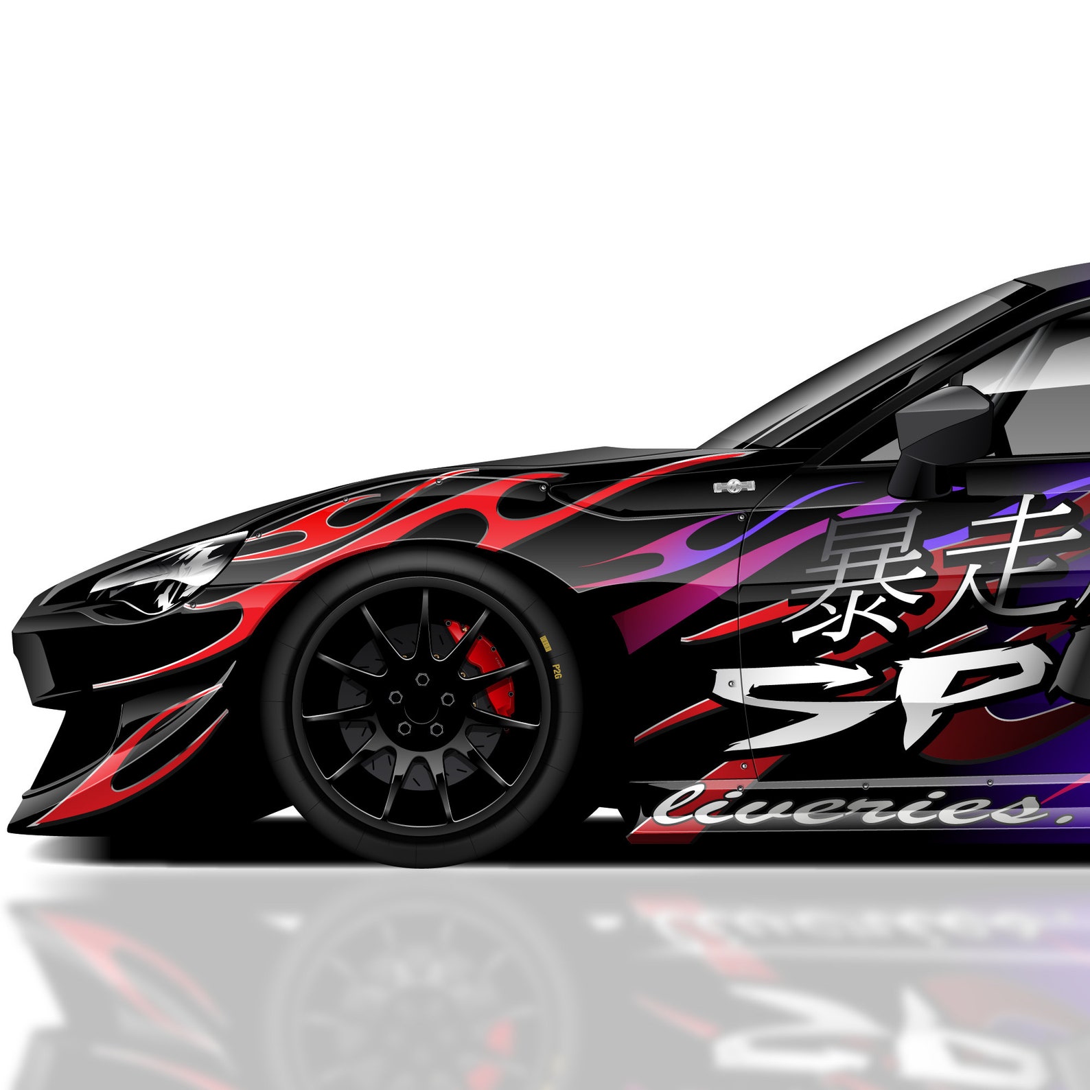 Hotboi Sunset Drift Livery Design - Car Wrap, Motorsport Livery, Drift ...