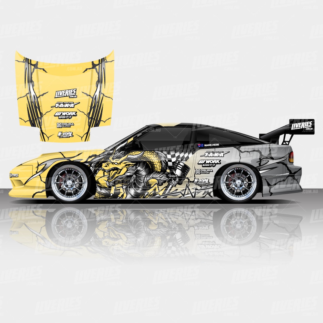 Dragon Pastel Metallic Drift Livery Design - Digital File, Motorsport ...