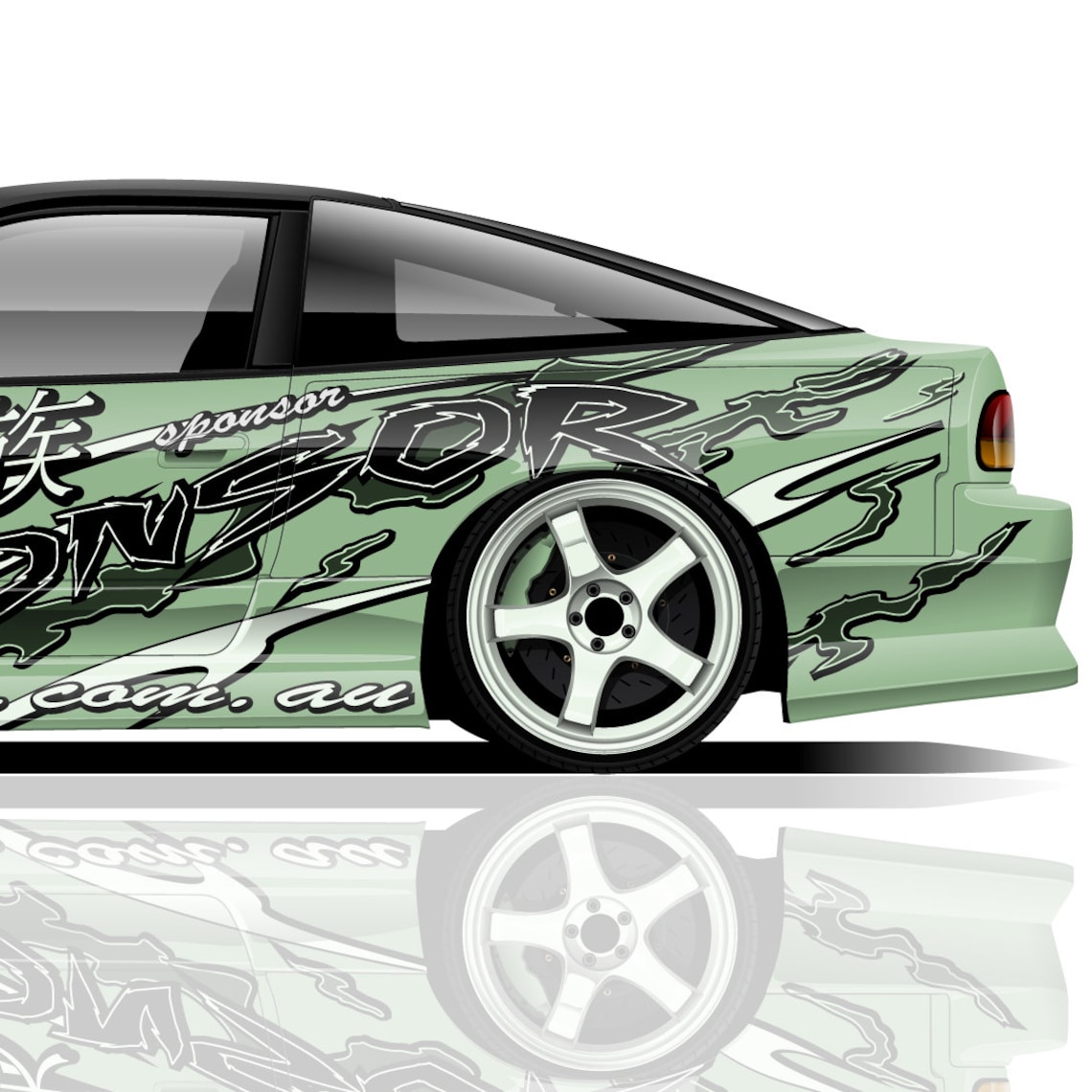 Tokyo Green Machine Drift Livery Design - Car Wrap, Motorsport Livery, Drift Livery Design ...