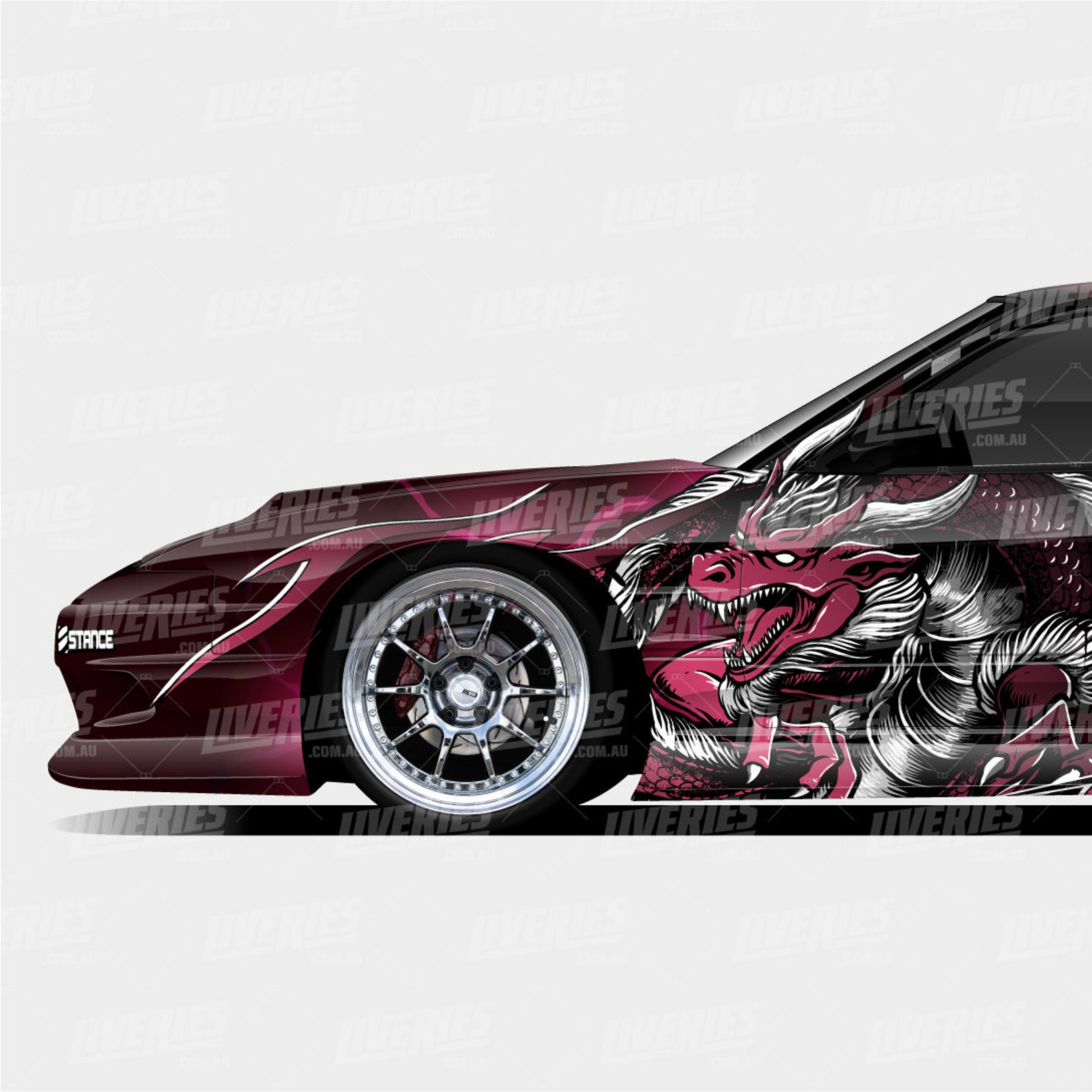 Dragon Plum Drift Livery Design - Digital File, Motorsport Livery ...