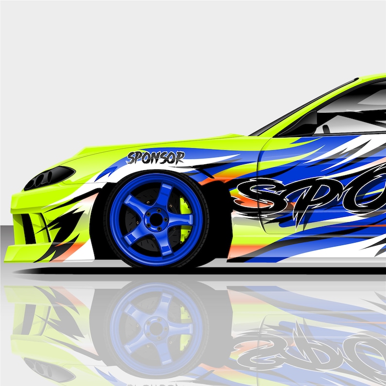 Fluid Fluro Fire Drift Livery Design - Car Wrap, Motorsport Livery ...