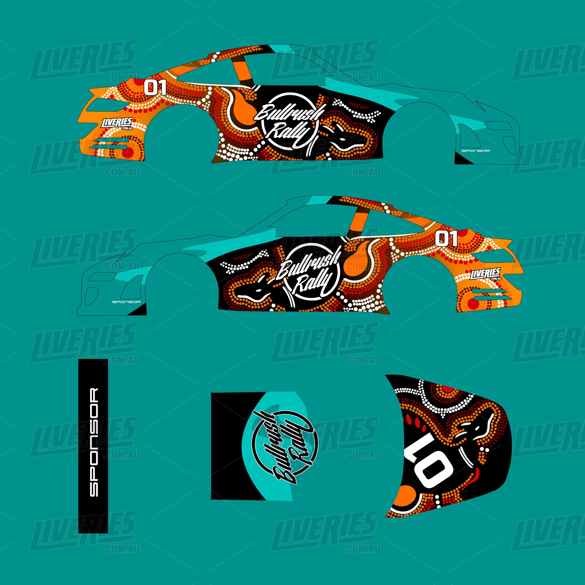 LIMITED EDITION Bullrush Rally Circuit Livery Design - Digital File ...