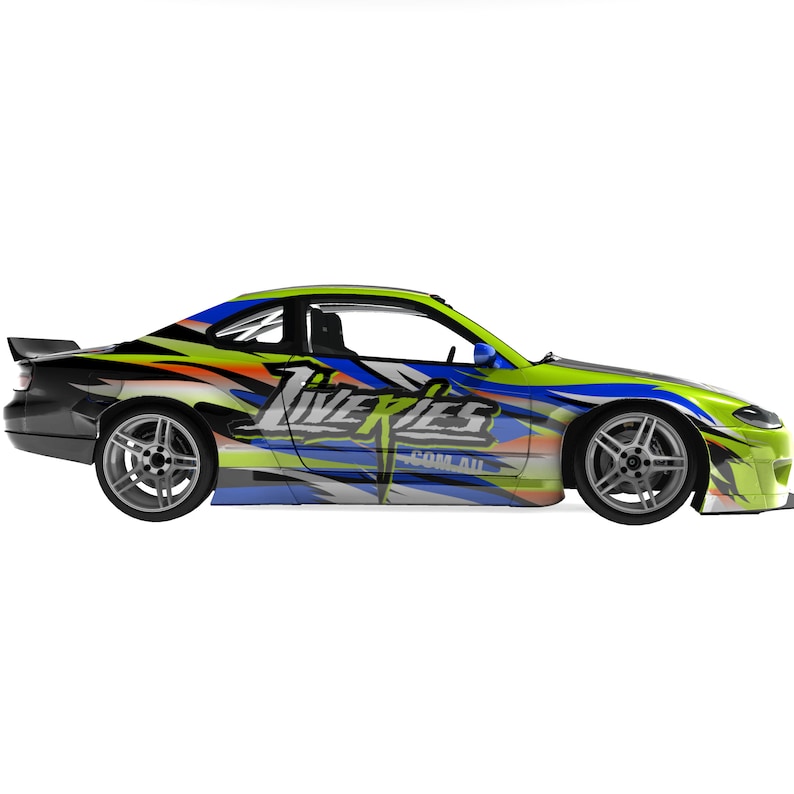Fluid Fluro Fire Drift Livery Design - Digital File, Motorsport Livery ...