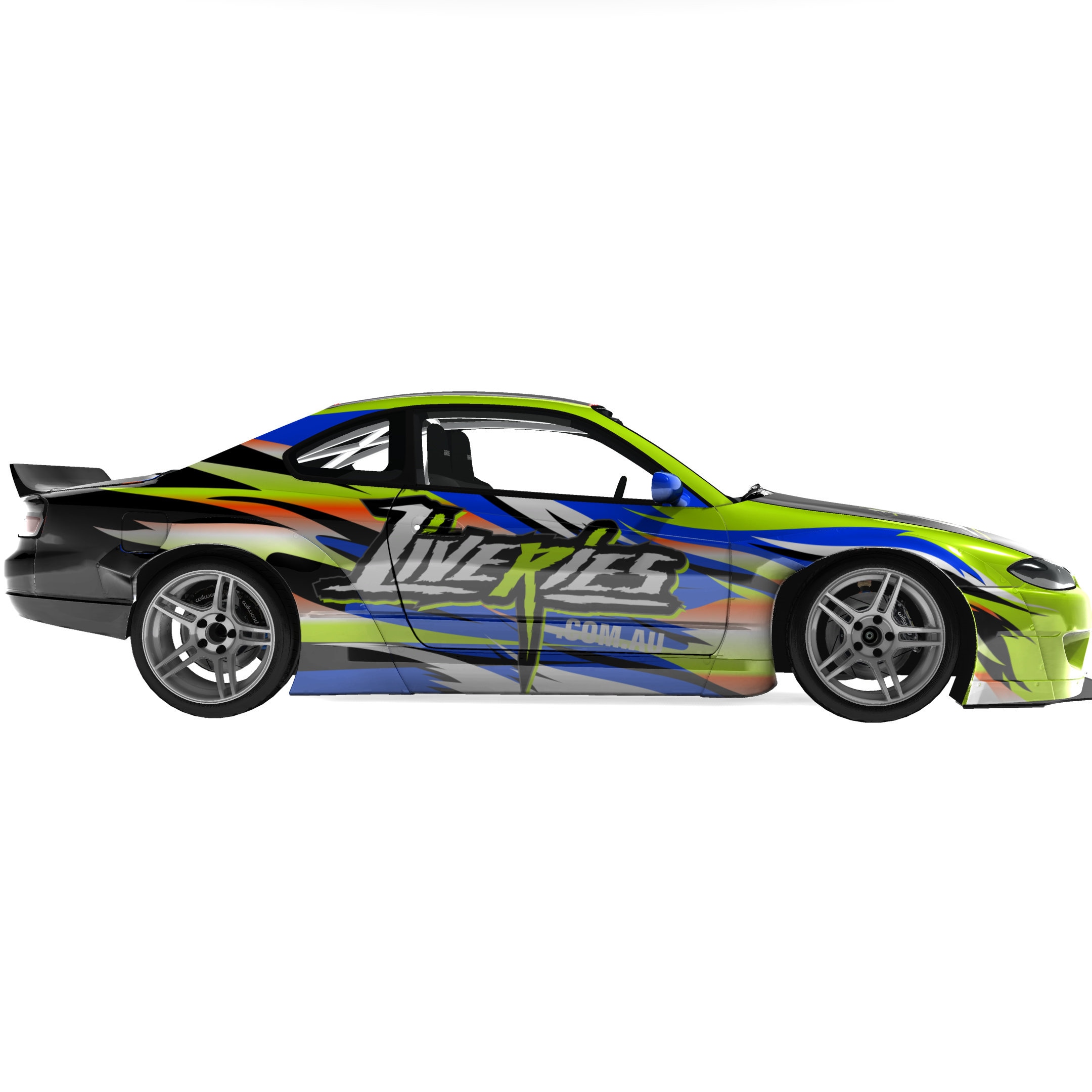 Fluid Fluro Fire Drift Livery Design - Car Wrap, Motorsport Livery ...