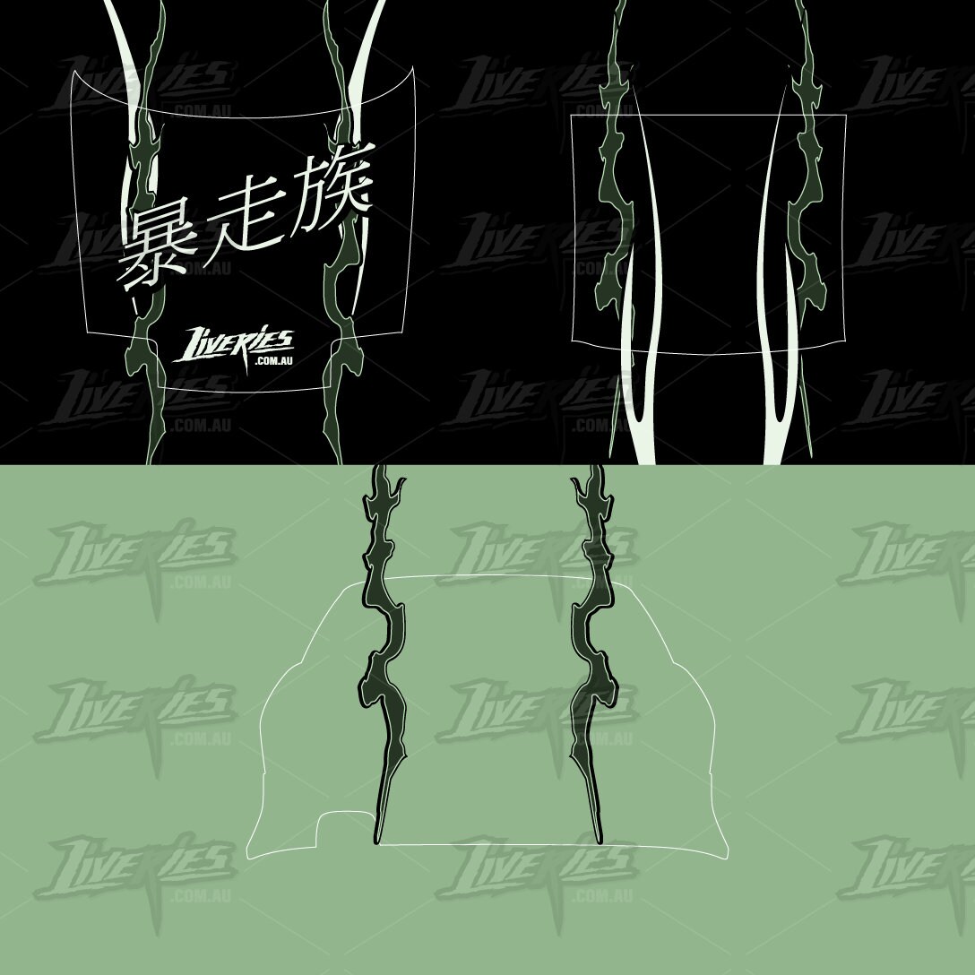 Tokyo Green Machine Drift Livery Design - Digital File, Motorsport Livery, Drift Livery, RC ...