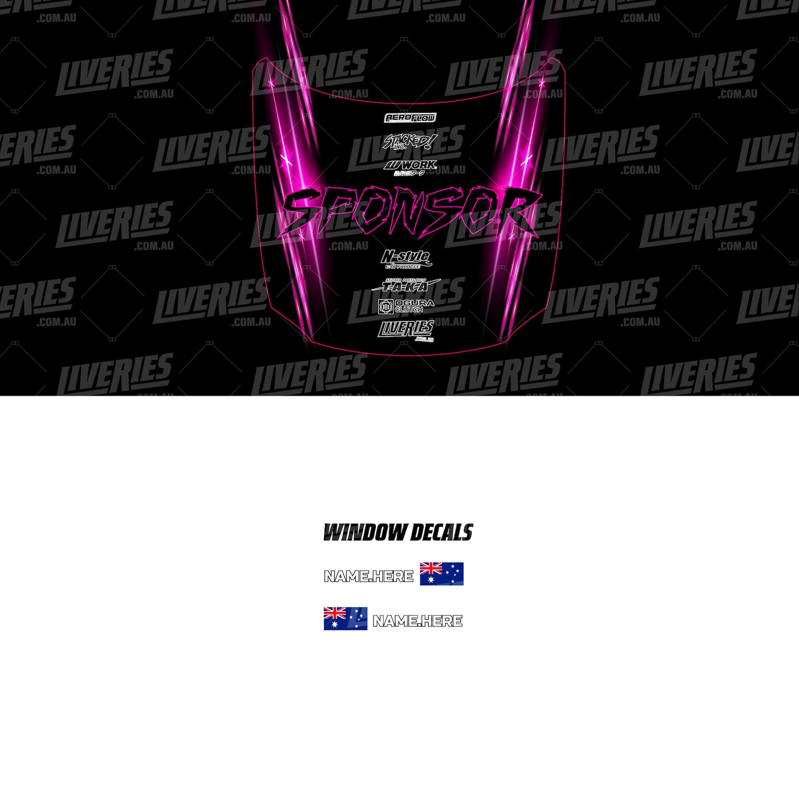 Zeus Pink Drift Livery Design - Digital File, Motorsport Livery, Drift ...