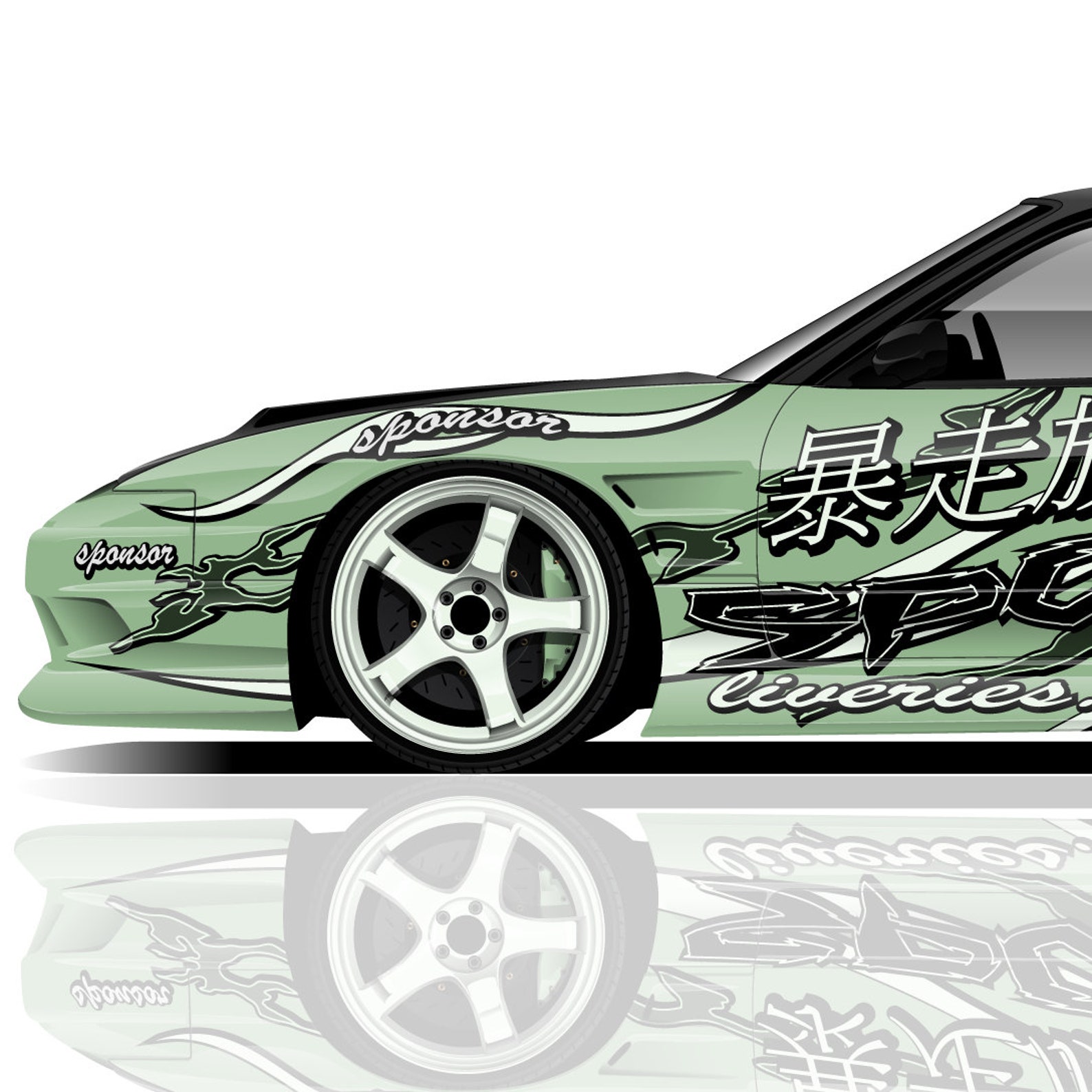 Tokyo Green Machine Drift Livery Design - Digital File, Motorsport ...
