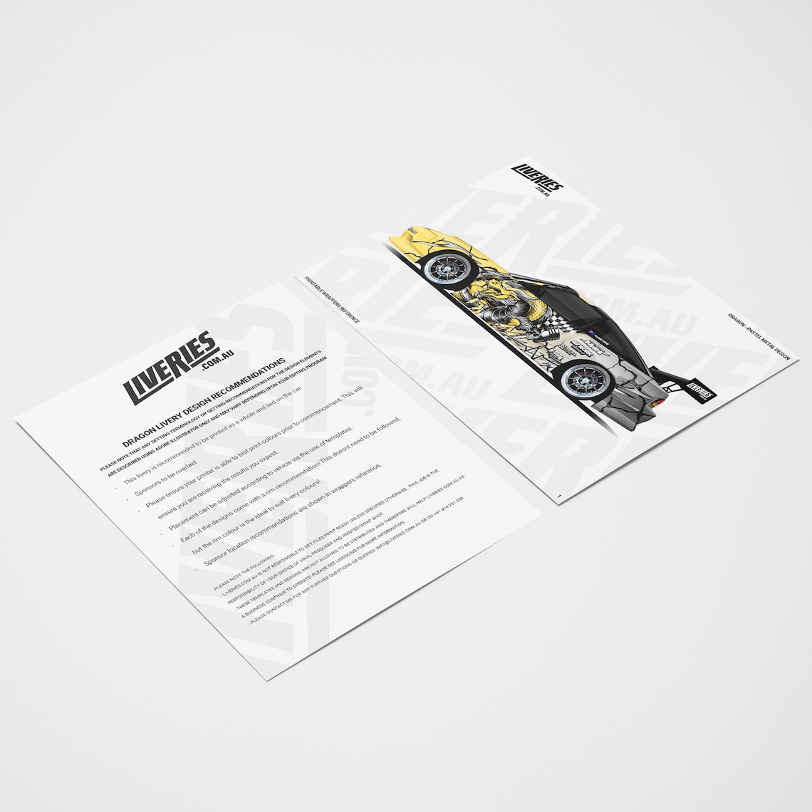 Dragon Pastel Metallic Drift Livery Design - Digital File, Motorsport ...