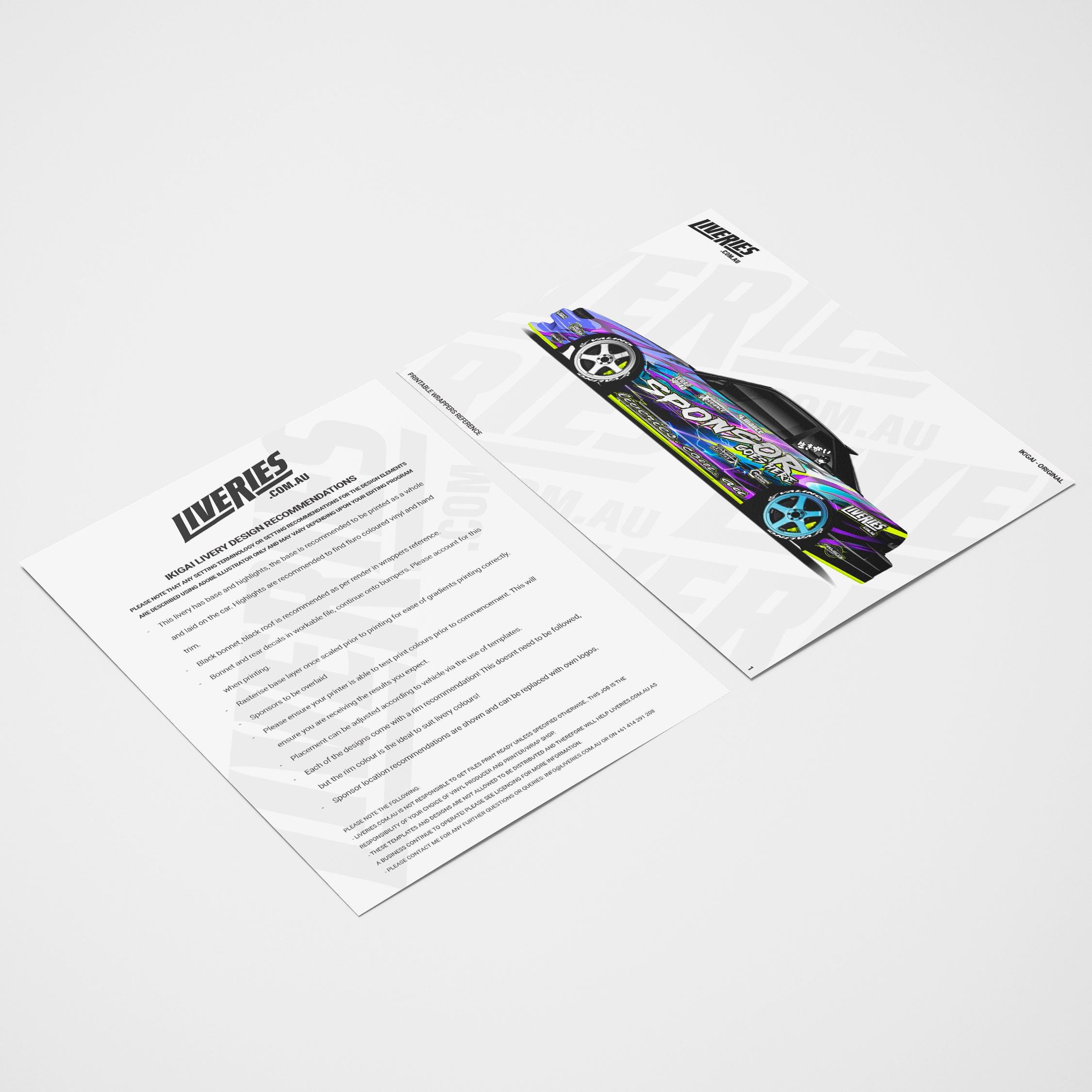 Ikigai Original Drift Livery Design - Digital File, Motorsport Livery ...