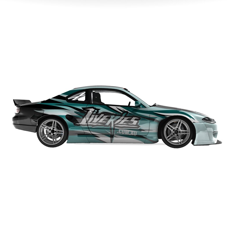 Fluid Teal Drift Livery Design - Car Wrap, Motorsport Livery, Drift Livery Design Digital File ...