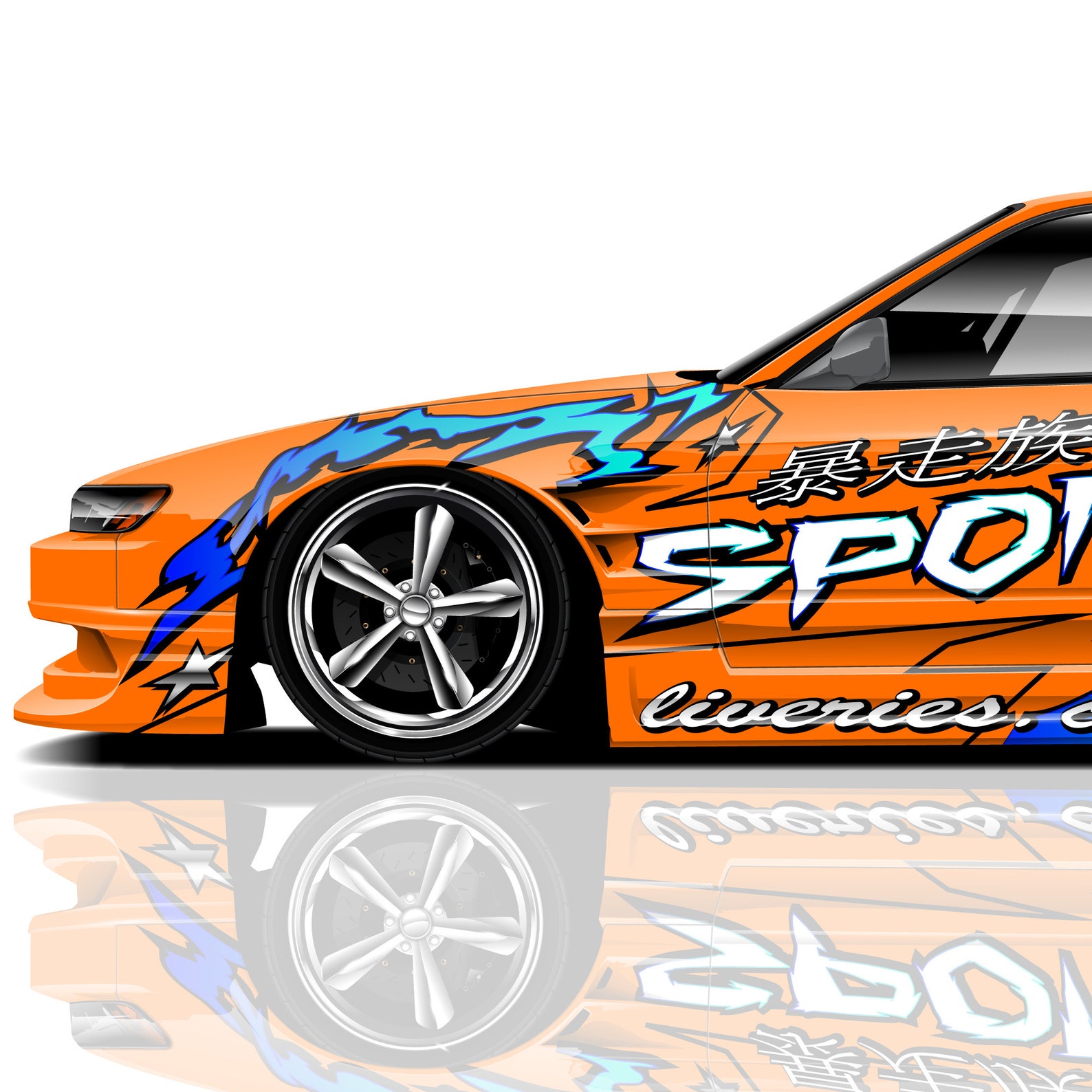 Beyond Stars Citrus Drift Livery Design - Car Wrap, Motorsport Livery ...