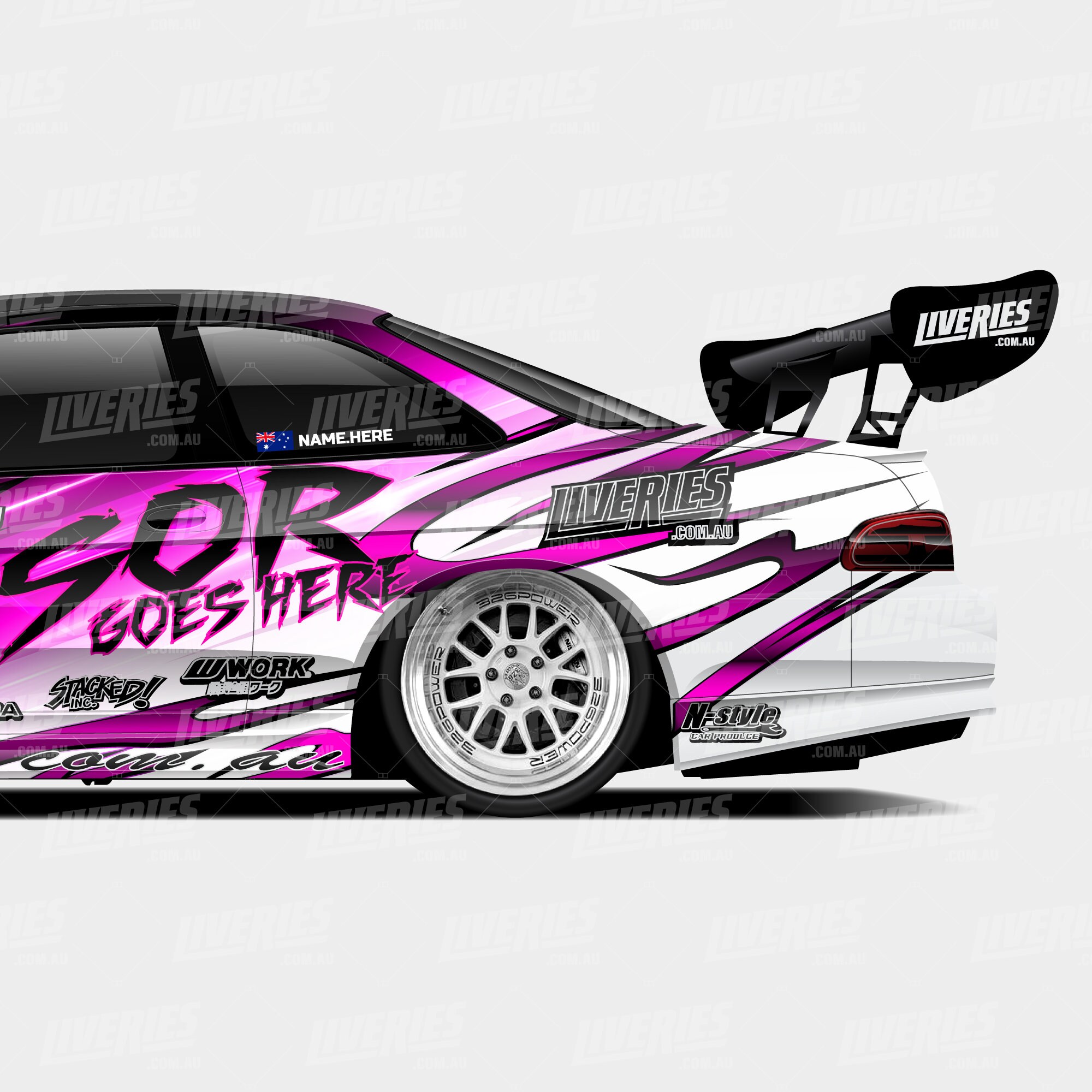 Zeus Pink Drift Livery Design - Digital File, Motorsport Livery, Drift Livery, RC Livery, Remote ...