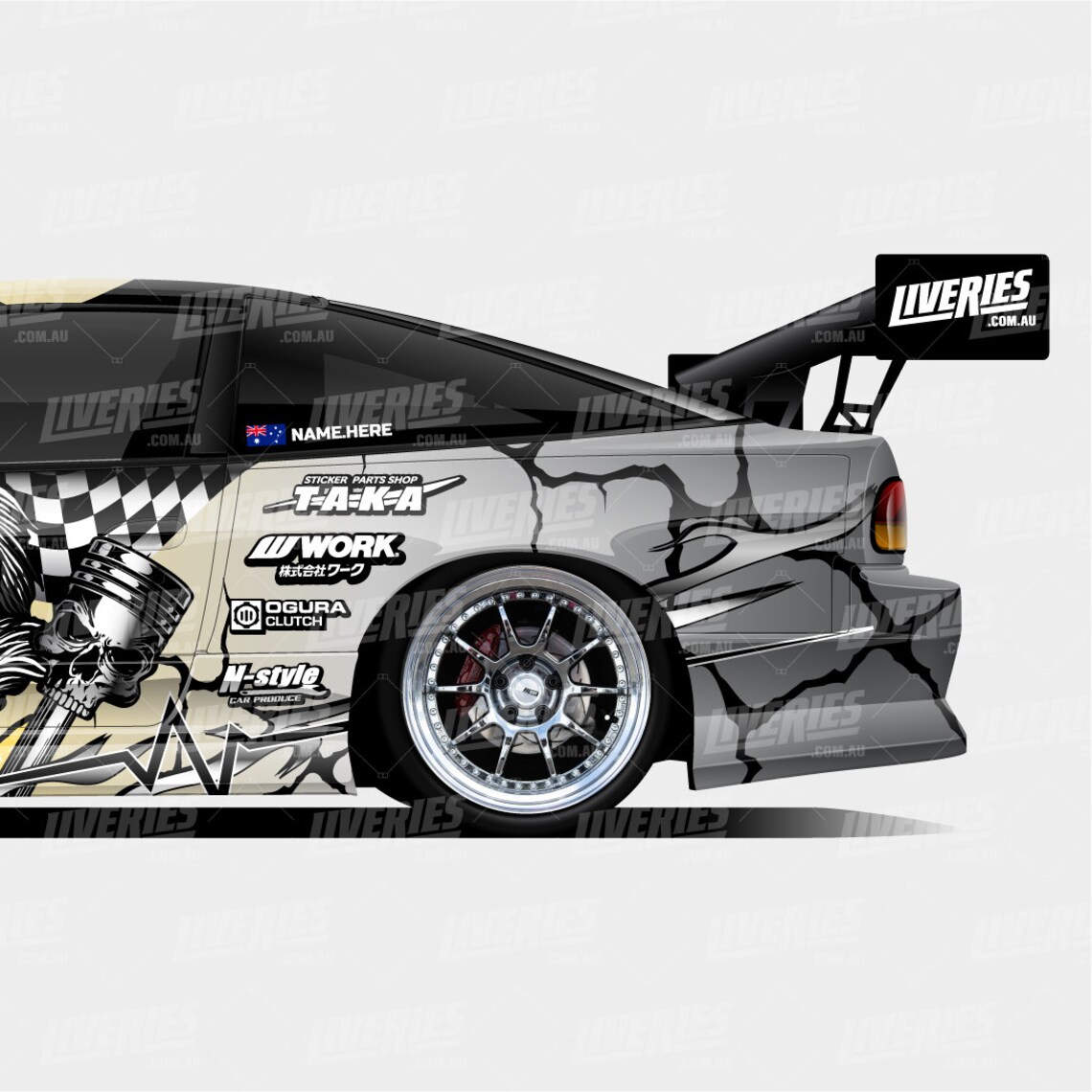 Dragon Pastel Metallic Drift Livery Design - Digital File, Motorsport ...