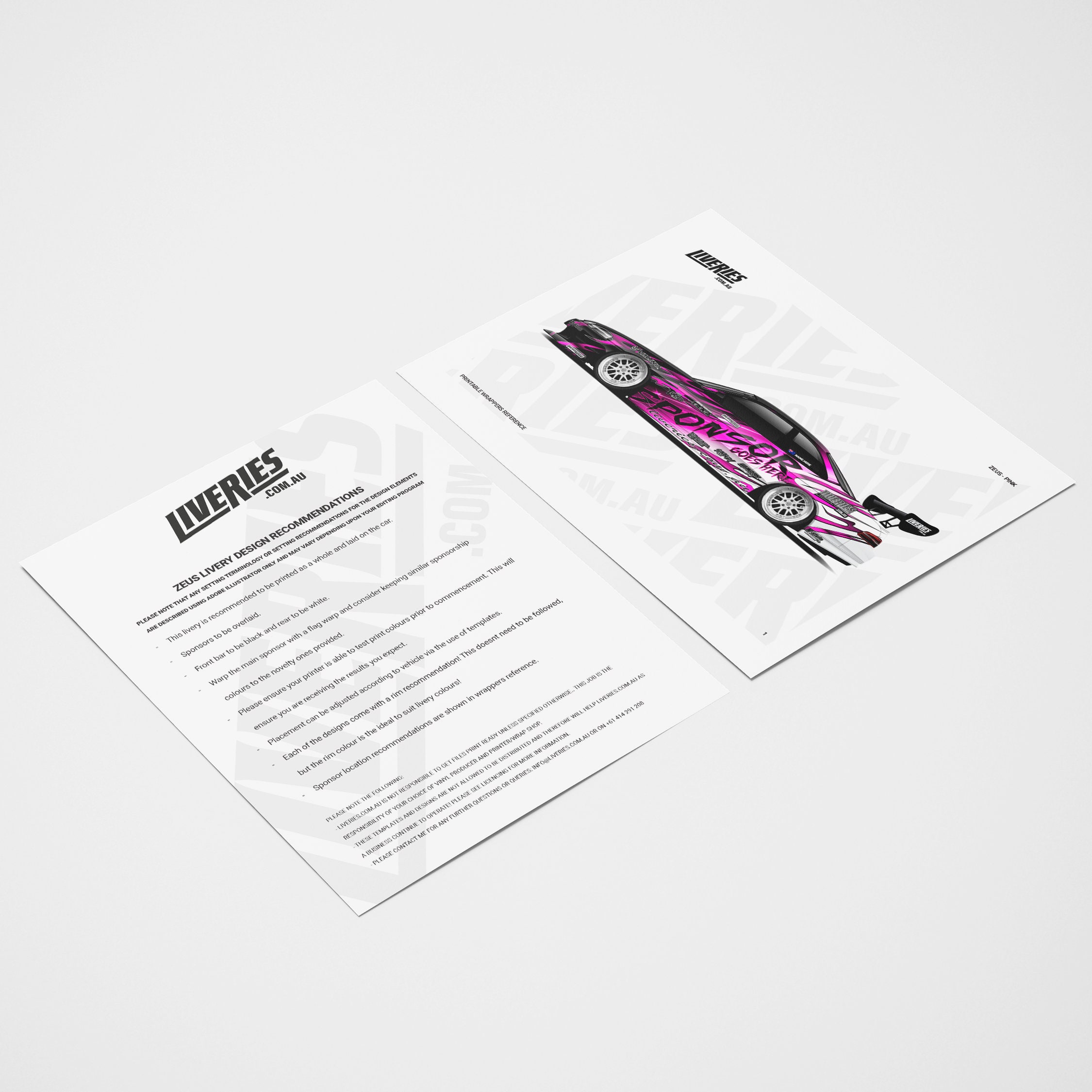 Zeus Pink Drift Livery Design - Digital File, Motorsport Livery, Drift ...