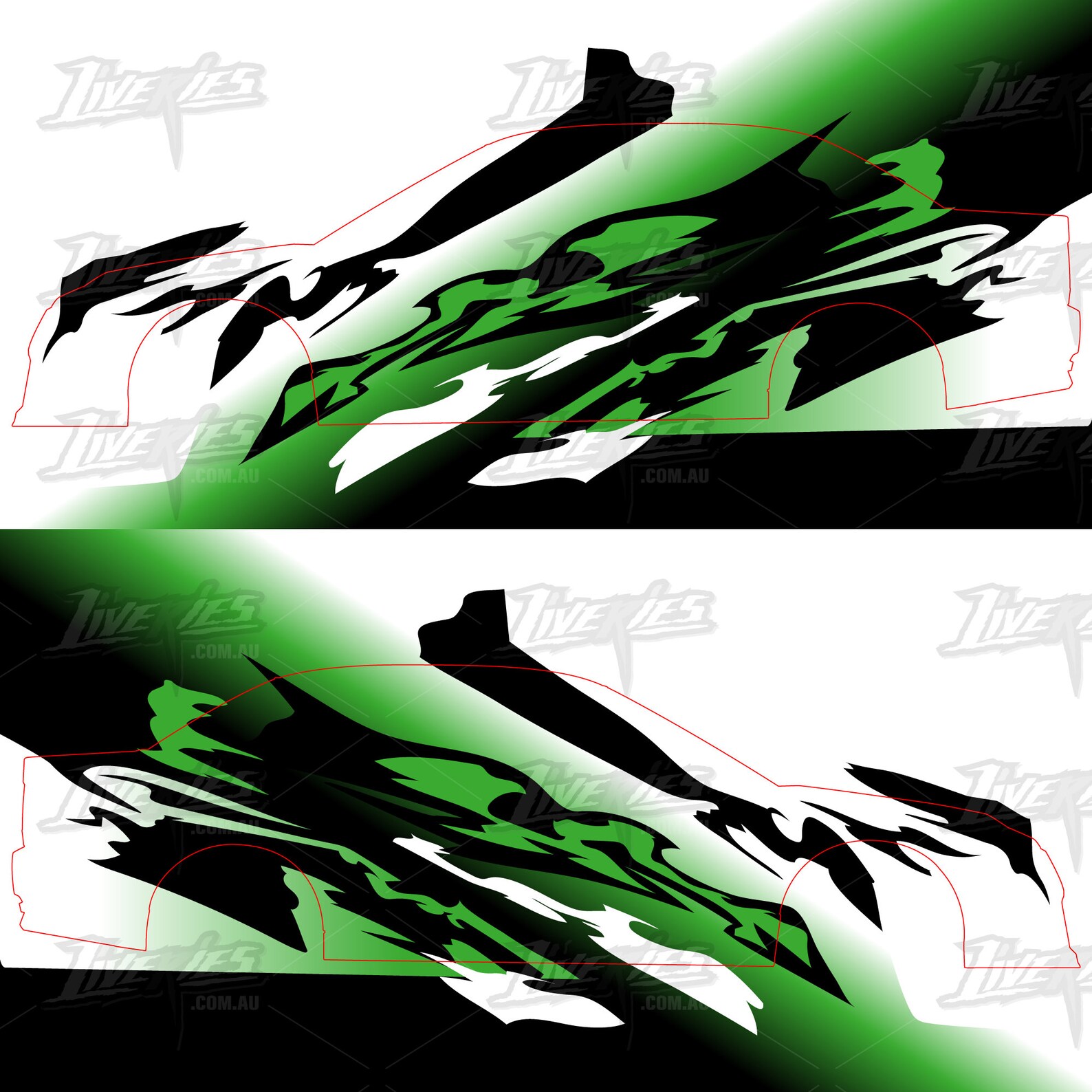 Swoosh Retro Rally Livery Design - Car Wrap, Motorsport Livery, Drift ...