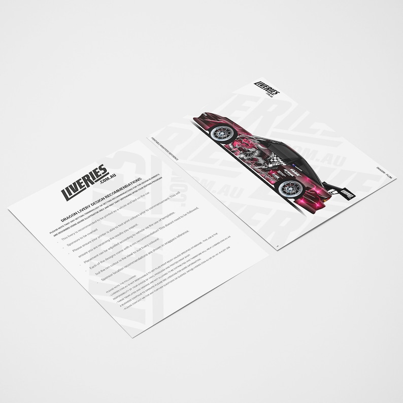 Dragon Plum Drift Livery Design - Digital File, Motorsport Livery ...