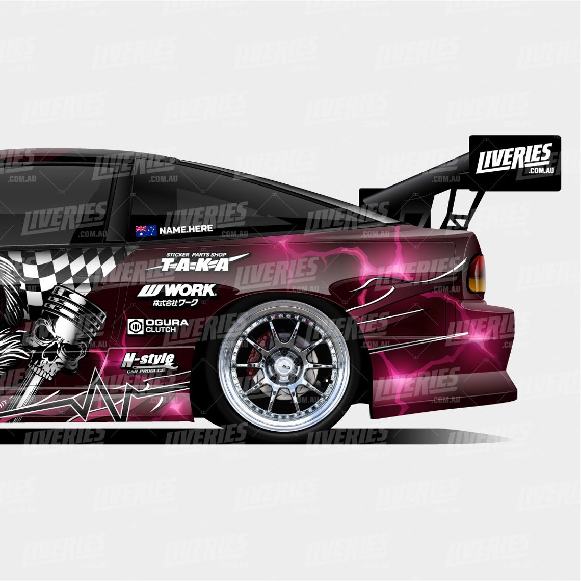 Dragon Plum Drift Livery Design - Digital File, Motorsport Livery ...