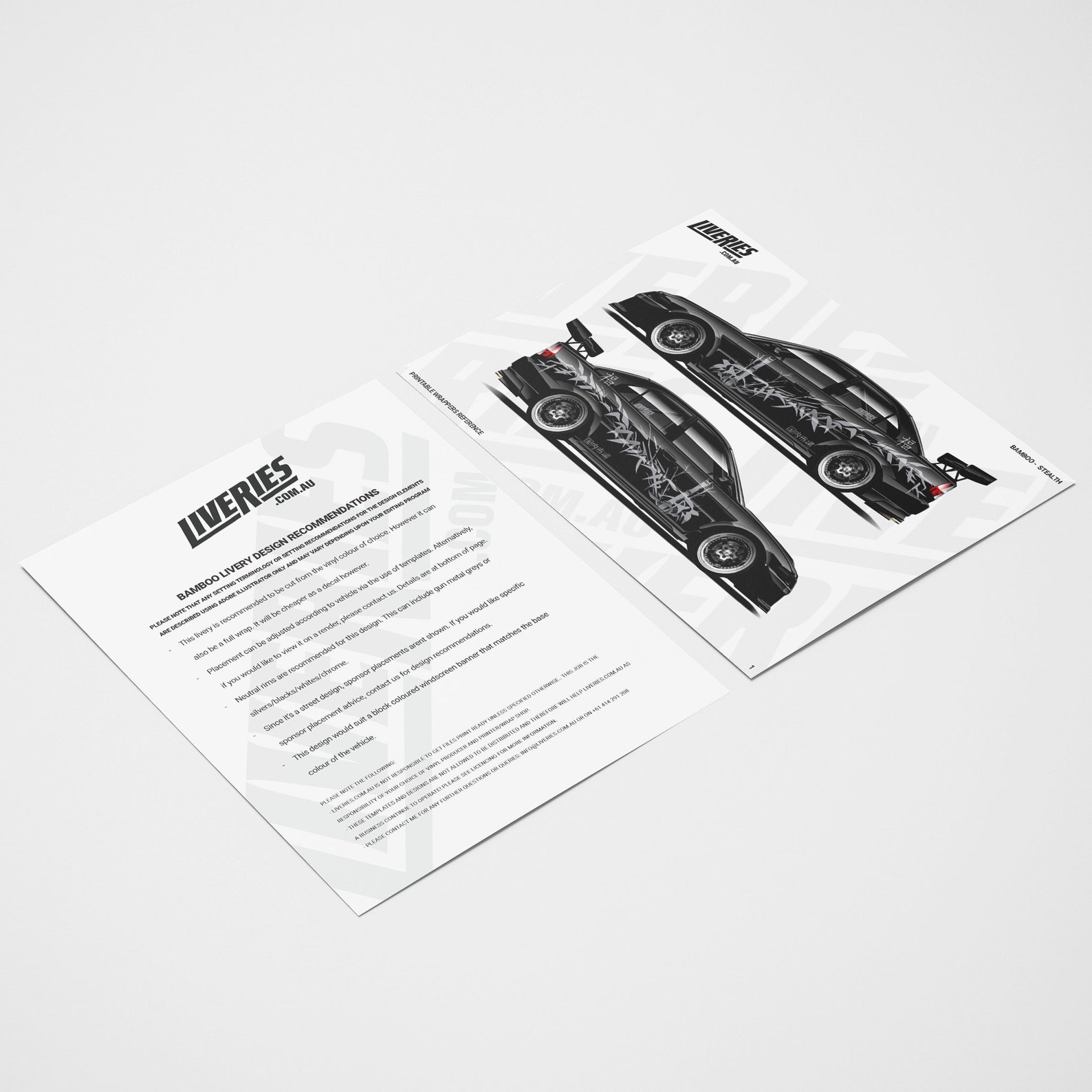 Bamboo Stealth Street Livery Design - Digital File, Motorsport Livery ...