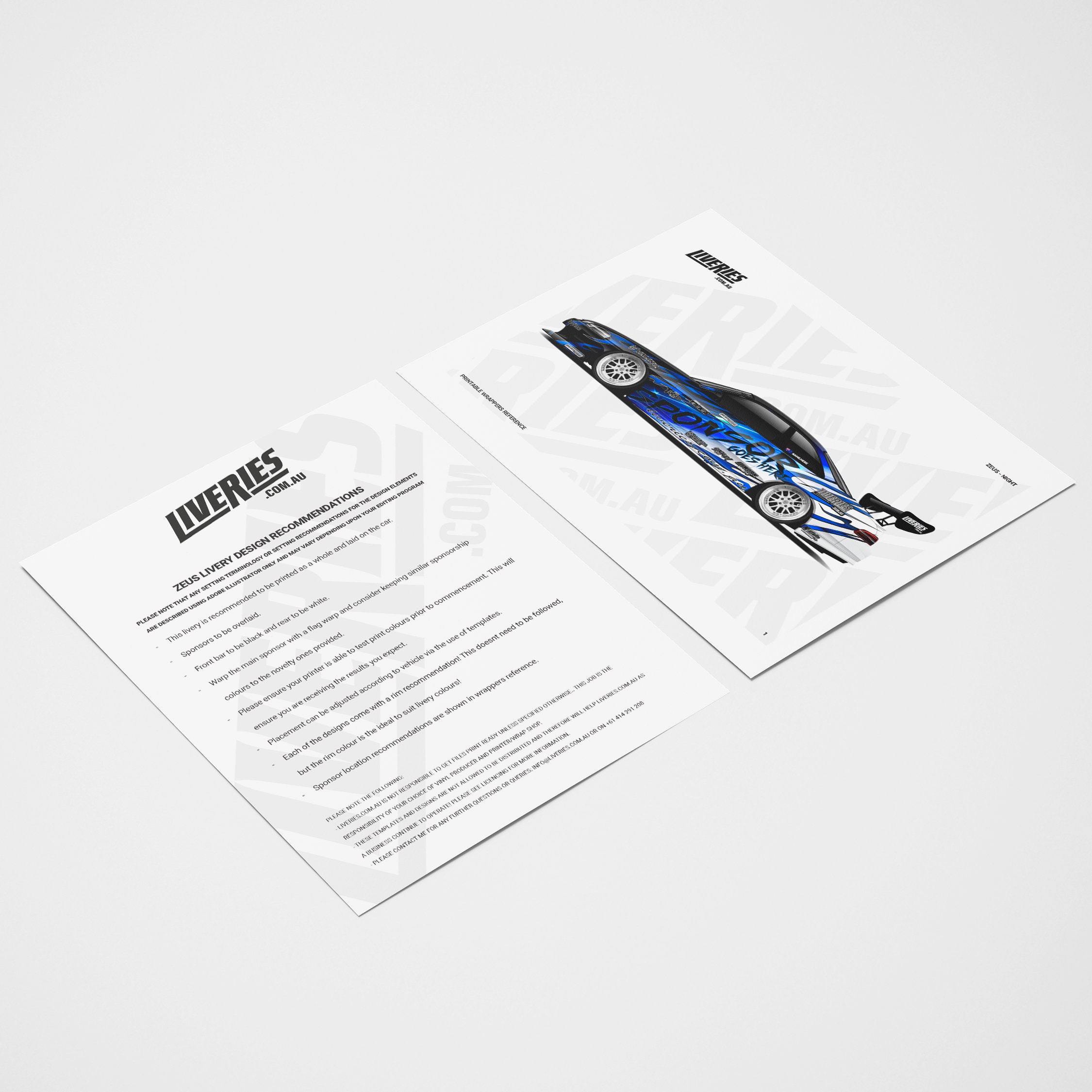Zeus Night Drift Livery Design - Digital File, Motorsport Livery, Drift ...
