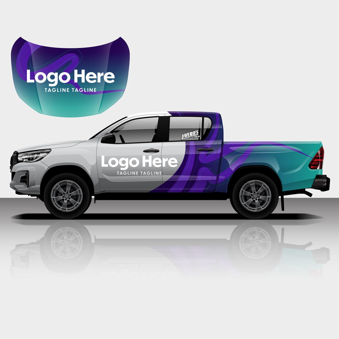 Wavy Ute Corporate Livery - Car Wrap, Ute Livery, Corporate Livery ...
