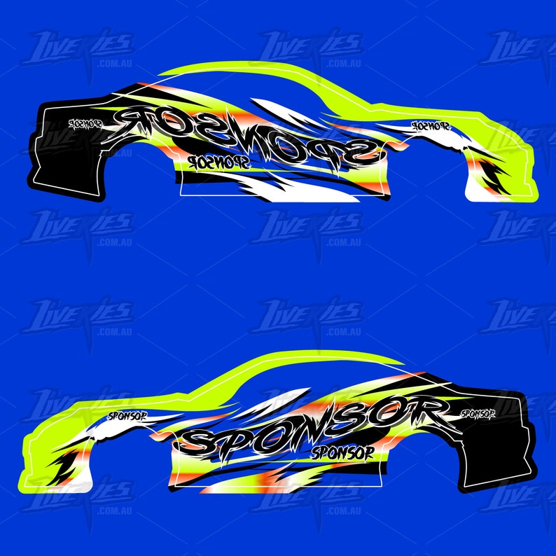 Fluid Fluro Fire Drift Livery Design - Car Wrap, Motorsport Livery ...