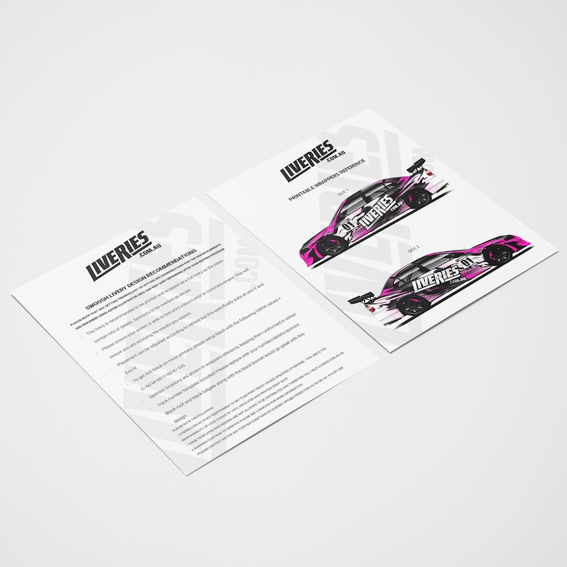 Swoosh Raspberry Rally Livery Design - Digital File, Motorsport Livery ...