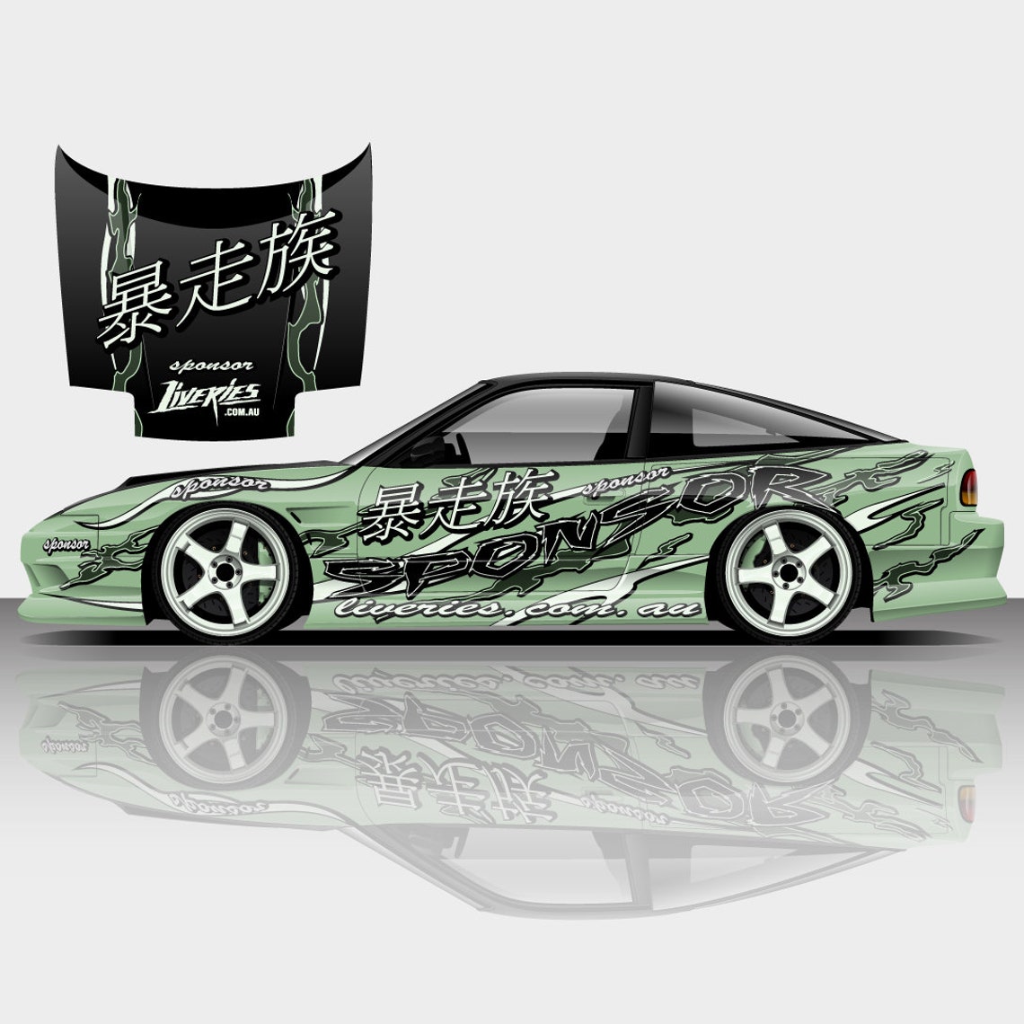 Tokyo Green Machine Drift Livery Design - Digital File, Motorsport ...