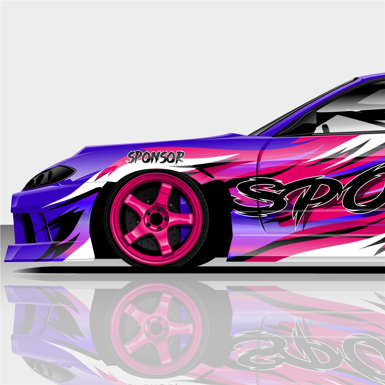 Fluid Pink Drift Livery Design - Car Wrap, Motorsport Livery, Drift ...