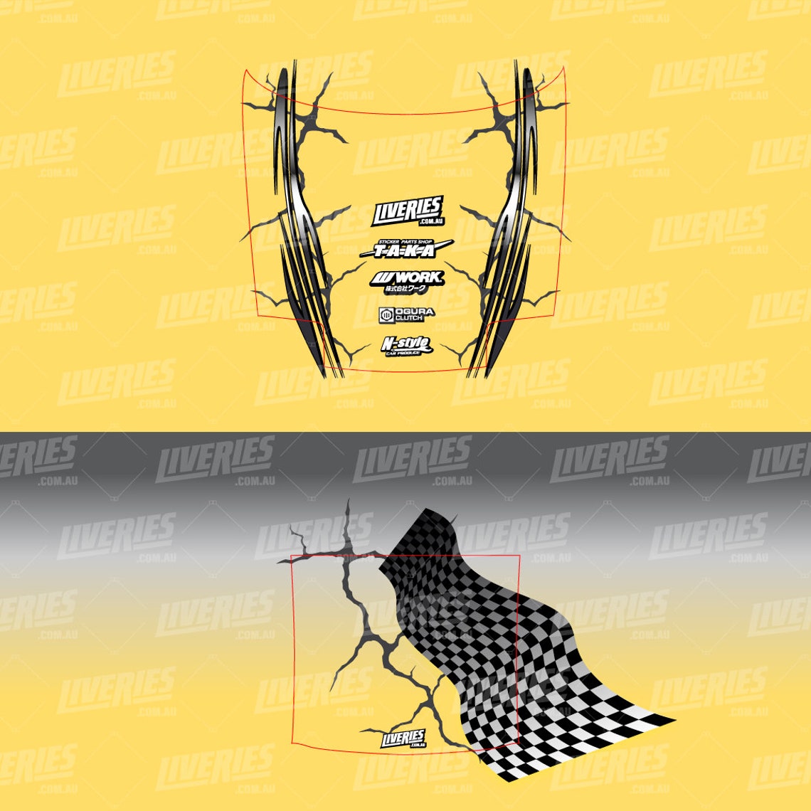 Dragon Pastel Metallic Drift Livery Design - Digital File, Motorsport ...