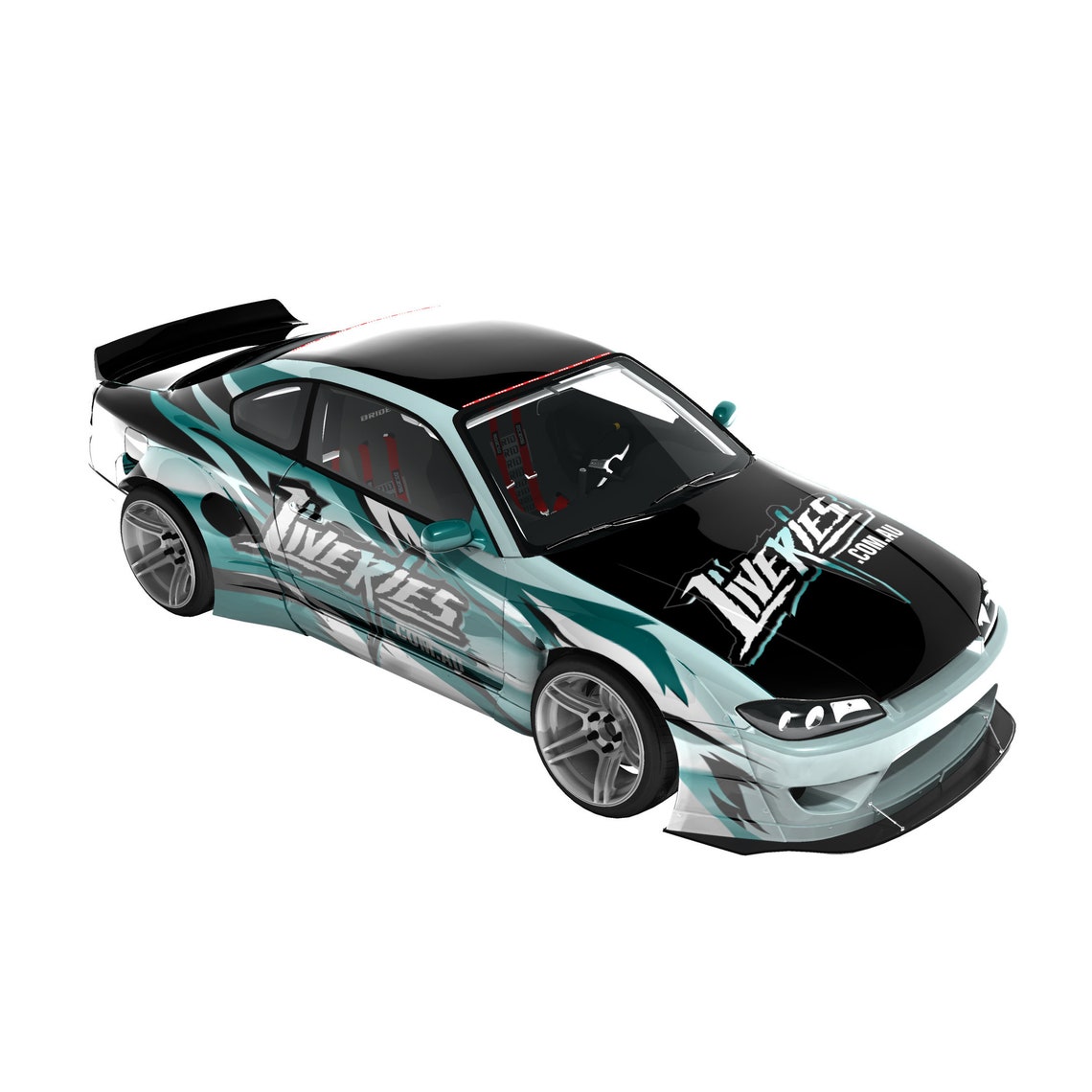 Fluid Teal Drift Livery Design - Car Wrap, Motorsport Livery, Drift Livery Design Digital File ...