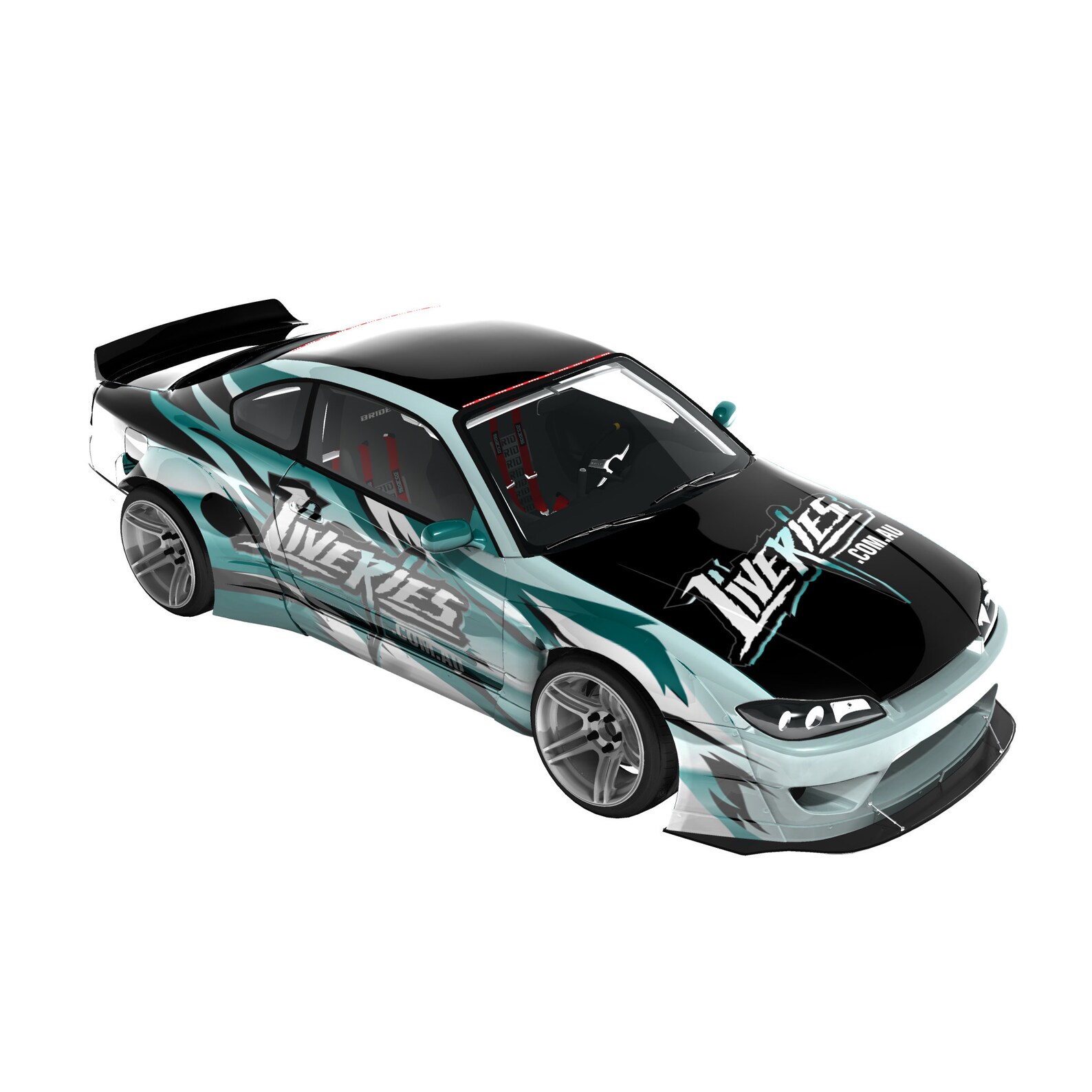 Fluid Teal Drift Livery Design - Car Wrap, Motorsport Livery, Drift ...